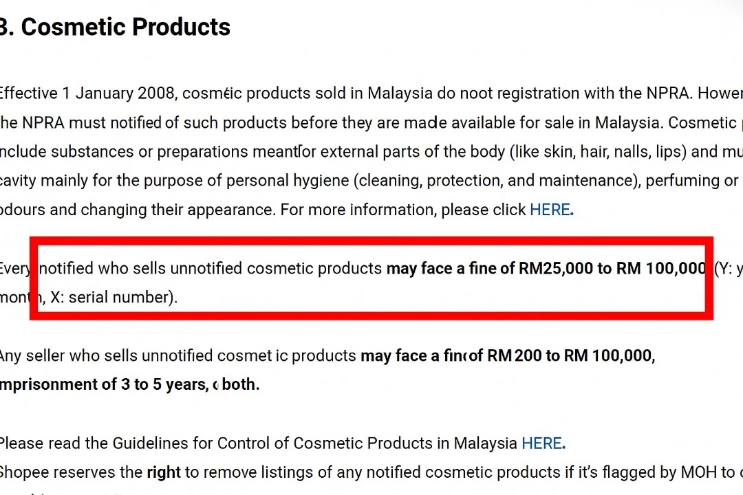 Do You Need NPRA Registration to Sell Cosmetics on Shopee or Lazada?